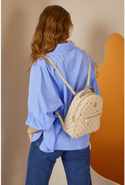 Pierre Cardin Bej Kadın Sırt Çantası 05PO22Y1541-MN Bj