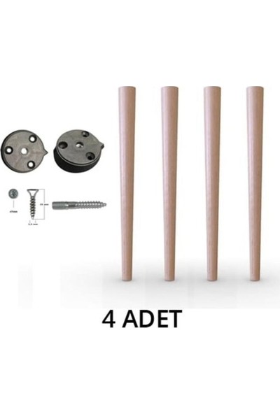 İon Sehpa Ayağı - Sandalye - Zigon Ayağı Için 4'lü Konik Ayak Seti 50 cm Bağlantı Aparatı ile Birlikte! İon Sehpa Ayağı - Sandalye - Zigon Ayağı Için 4'lü Konik Ayak Seti 50 cm Bağlantı Aparatı ile Birlikte!