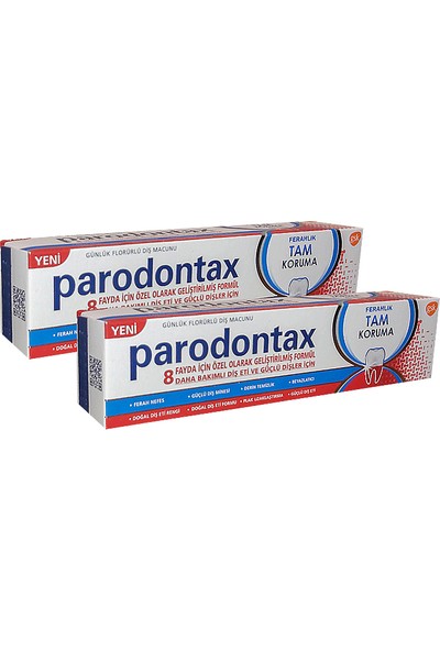 Parodontax Paradontax Ferahlık Tam Koruma 160 G ( 80 G x 2 ) Parodontax Paradontax Ferahlık Tam Koruma 160 G ( 80 G x 2 )
