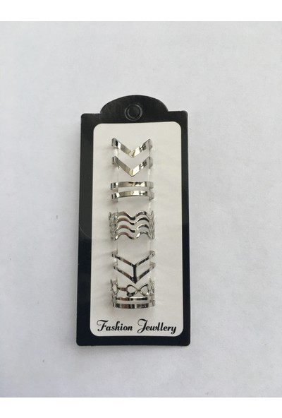 Burcu Dekorasyon Silver Eklem Yüzüğü