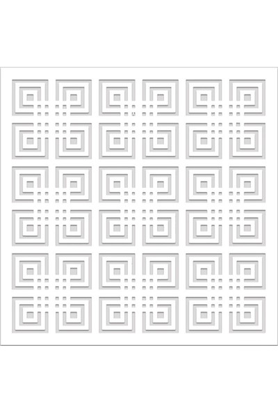 Dekotavan 12'li Dekoratif Tavan Paneli Labirent (60X60) Beyaz - Beyaz Dekotavan 12'li Dekoratif Tavan Paneli Labirent (60X60) Beyaz - Beyaz