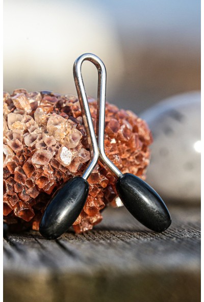 Cachmira Arpa Klips Siyah 12'li