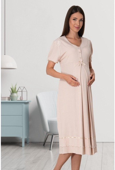 Kısa Kol Lohusa Gecelik Effort 8023