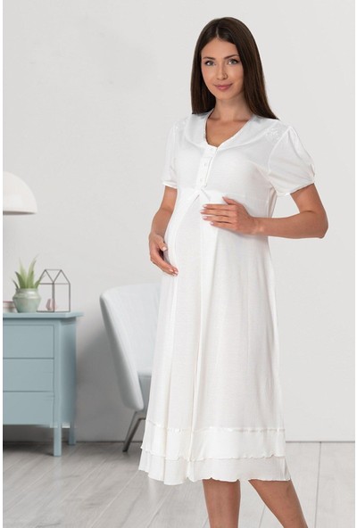 Kısa Kol Lohusa Gecelik Effort 8023