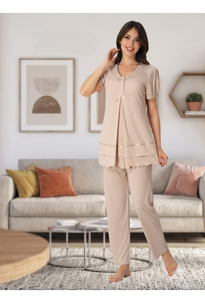 Effort 8022 Kısa Kol Lohusa Pijama Takım