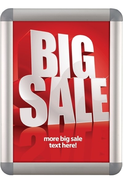 Reklam Baskı Merkezi Alüminyum Rondo Çerçeve - Reklam Panosu B2(50×70 Cm)