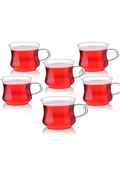 Isıya Dayanıklı Borosilikat Termisil Cam Kupa 6 Lı Isıya Dayanıklı Borosilikat Termisil Cam Kupa 6 Lı