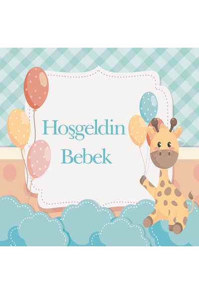 Tellgraf Hoş Geldin Bebek Tebrik Kartı 10 x 10 cm + 9'lu Zarf Tellgraf Hoş Geldin Bebek Tebrik Kartı 10 x 10 cm + 9'lu Zarf