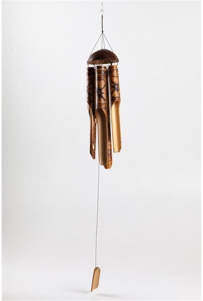 Bitiklayaninda Bambu ve Hindistan Cevizinden Yapılma Rüzgar Çanı Rüzgar Gülü 50 cm Bitiklayaninda Bambu ve Hindistan Cevizinden Yapılma Rüzgar Çanı Rüzgar Gülü 50 cm