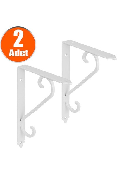 İlhan Usta Ferforje Raf Altı Ayak Dekoratif Raf Tutucu 110 x 155 mm Beyaz (2 Adet) İlhan Usta Ferforje Raf Altı Ayak Dekoratif Raf Tutucu 110 x 155 mm Beyaz (2 Adet)
