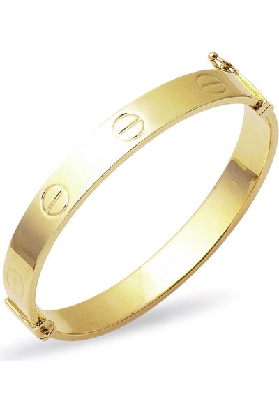 Bilezikci Vidalı Taşsız Altın Kelepçe Genç Bileziği