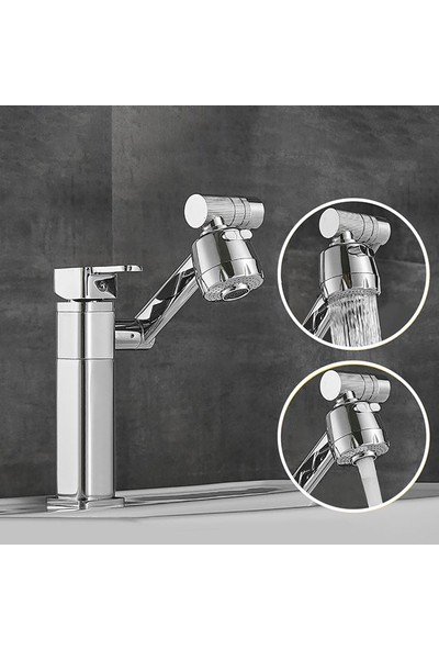 Şenpres Şenpress Modern 360 Derece Dönen Batarya Krom Çok Fonksiyonlu Lavabo Bataryası Şenpres Şenpress Modern 360 Derece Dönen Batarya Krom Çok Fonksiyonlu Lavabo Bataryası