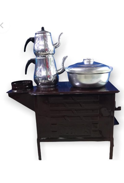 Narım Mini Emaye Çift Gözlü Odun Sobası & 5 kg Odun Narım Mini Emaye Çift Gözlü Odun Sobası & 5 kg Odun