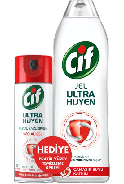 Cif Ultra Hijyen Jel 750 + Cif Ultra Hijyen Sprey 200 ML