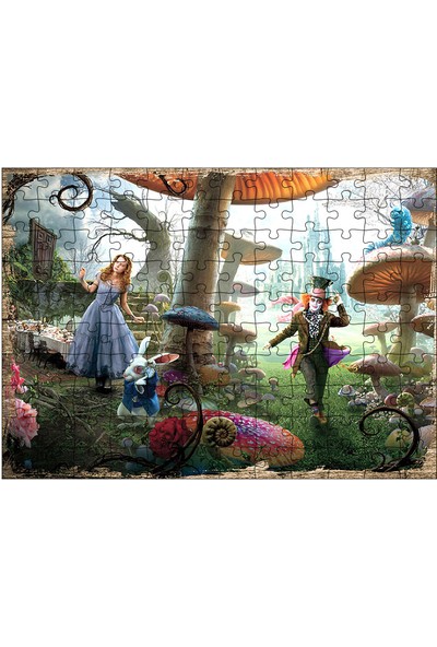 Tablomega Ahşap Mdf Puzzle Yapboz Alice Büyünün Topraklarında 120 Parça 25*35 cm