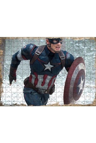Tablomega Ahşap Mdf Puzzle Yapboz Kaptan Amerika 255 Parça 35*50 cm