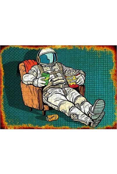 Tablomega Ahşap Mdf Puzzle Yapboz Dinlenen Astronot 500 Parça 50*70 cm Tablomega Ahşap Mdf Puzzle Yapboz Dinlenen Astronot 500 Parça 50*70 cm