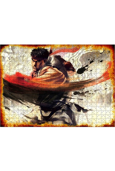 Tablomega Ahşap Mdf Puzzle Yapboz Street Fighter Ryu 500 Parça 50*70 cm