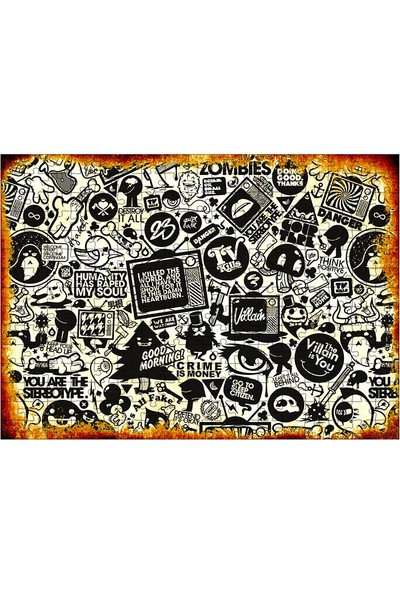 Tablomega Ahşap Mdf Puzzle Yapboz Kara Mizah 255 Parça 35*50 cm
