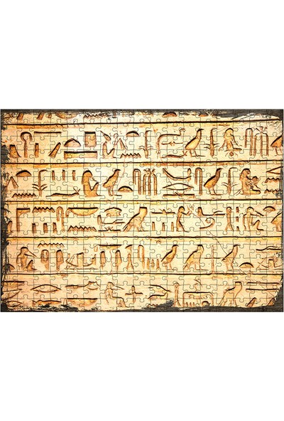 Tablomega Ahşap Mdf Puzzle Yapboz Mısır Hiyeroglif Yazısı 255 Parça 35*50 cm