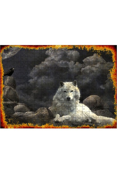 Tablomega Ahşap Mdf Puzzle Yapboz Beyaz Kurt 255 Parça 35*50 cm Tablomega Ahşap Mdf Puzzle Yapboz Beyaz Kurt 255 Parça 35*50 cm