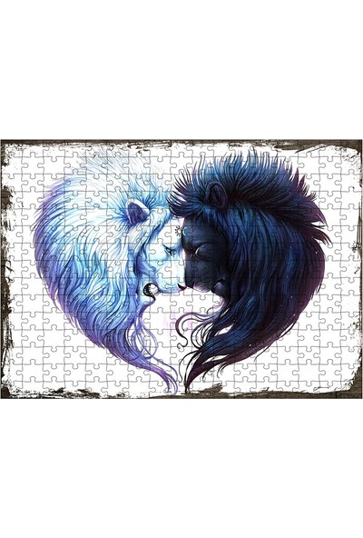 Tablomega Ahşap Mdf Puzzle Yapboz Yin Yang Aslan 255 Parça 35*50 cm