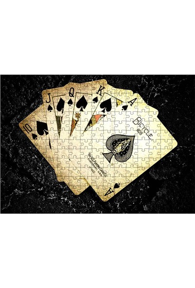 Tablomega Ahşap Mdf Puzzle Yapboz Maça Royal Flush 255 Parça 35*50 cm