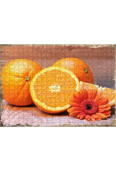 Tablomega Ahşap Mdf Puzzle Yapboz Portakal Çiçek 500 Parça 50*70 cm