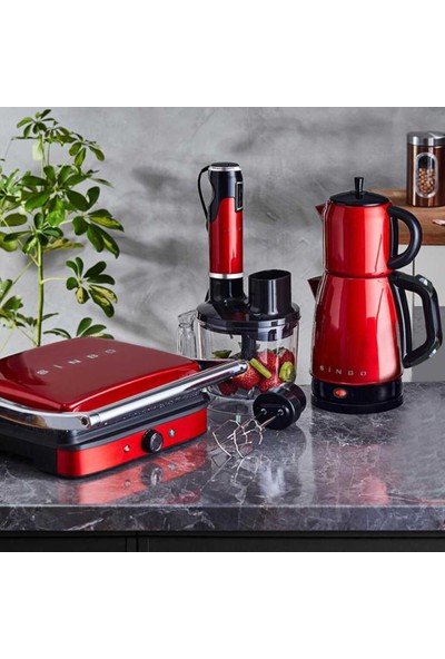 Sinbo TSH-3860 Carmen 3lü Elektro Mutfak Çeyiz Seti Kırmızı Sinbo TSH-3860 Carmen 3lü Elektro Mutfak Çeyiz Seti Kırmızı