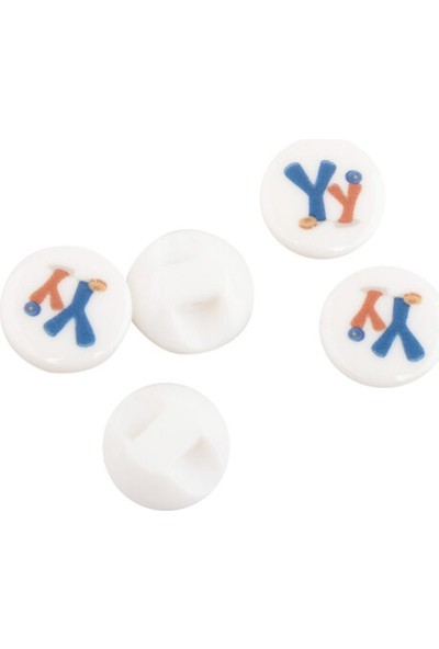 Simisso Harf Baskılı Düğme 5 Li Y