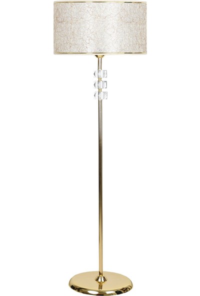 Vinner Lille Gold Kaplama Üçlü Kare Kristal Detaylı Metal Lambader - Gold Şeritli Sarı Kırçıl Vinner Lille Gold Kaplama Üçlü Kare Kristal Detaylı Metal Lambader - Gold Şeritli Sarı Kırçıl