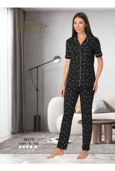 Önden Düğmeli Lohusa Pijama Takım Effortt 8075 Önden Düğmeli Lohusa Pijama Takım Effortt 8075