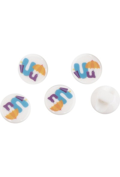 Simisso Harf Baskılı Düğme 5 Li U