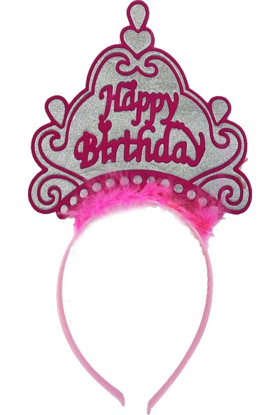 Lilibety Happy Birthday Yazılı Neon Pembe Renk Doğum Günü Tacı Lilibety Happy Birthday Yazılı Neon Pembe Renk Doğum Günü Tacı