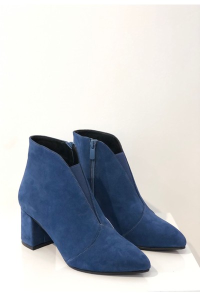 Saracshoes Gerçek Deri Mavi Süet Elegant Saracshoes Gerçek Deri Mavi Süet Elegant