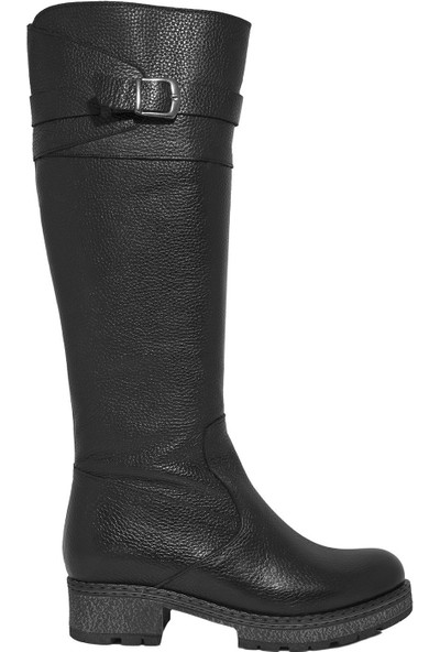 Saracshoes Gerçek Deri Siyah Stone