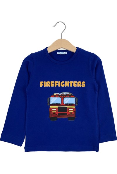 Mavipink - Erkek Çocuk %100 Pamuklu Itfaiye Desenli Sax Uzun Kollu Tshirt Mavipink - Erkek Çocuk %100 Pamuklu Itfaiye Desenli Sax Uzun Kollu Tshirt