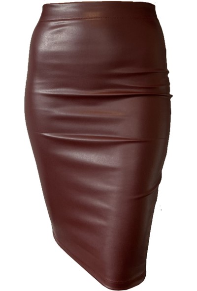 Midilli The Midilli / Bordo Deri Kalem Etek