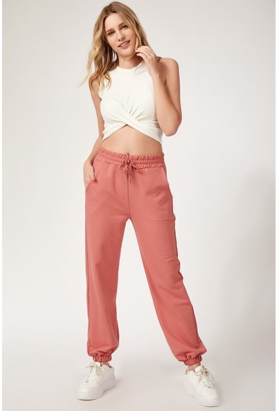 AQE FASHION Kadın Dar Kesim Lastikli Eşofman Fuşya AQE FASHION Kadın Dar Kesim Lastikli Eşofman Fuşya