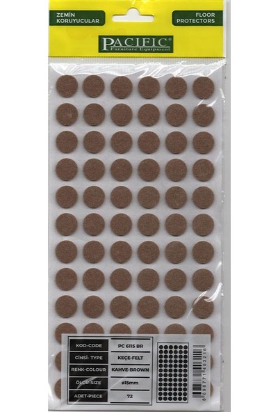 Pasific Yapışkanlı Zemin Koruyucuları 15MM 3 Paket Pasific Yapışkanlı Zemin Koruyucuları 15MM 3 Paket