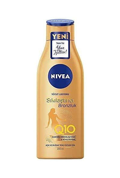 Nivea Q10 Sıkılaştırıcı + Bronzluk Vücut Losyonu 200 ml Nivea Q10 Sıkılaştırıcı + Bronzluk Vücut Losyonu 200 ml