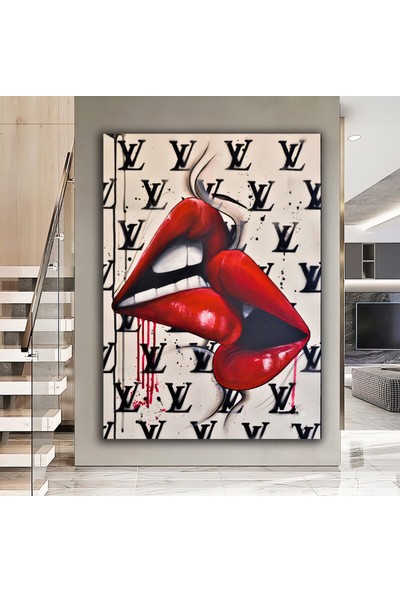 Dudaklar Simsiz Kanvas Tablo Dudaklar Simsiz Kanvas Tablo