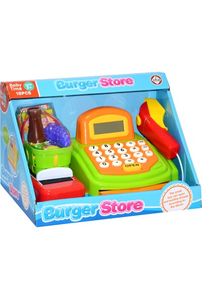 Birlik Toys 986 Birliktoys, Pilli Renkli Yazarkasa Burger Store