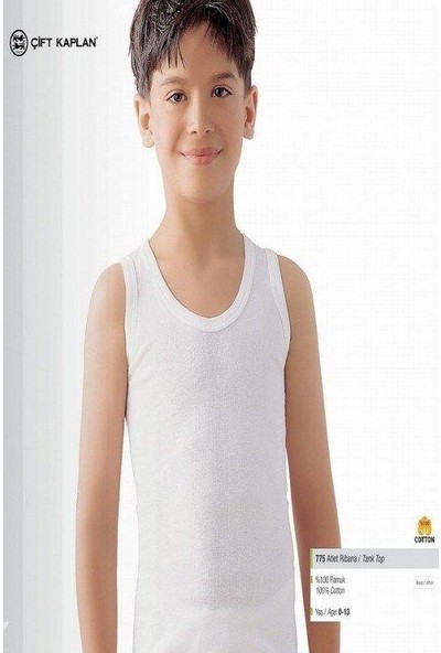 Çift Kaplan 775 Ribana Kumaş Çocuk Atlet Çift Kaplan 775 Ribana Kumaş Çocuk Atlet