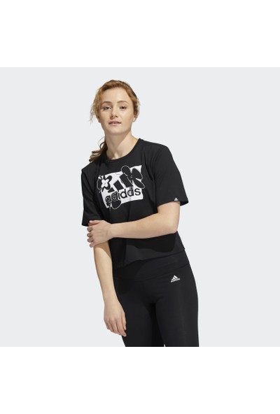 Adidas Fun Sport Graphic Kadın Siyah T-Shirt