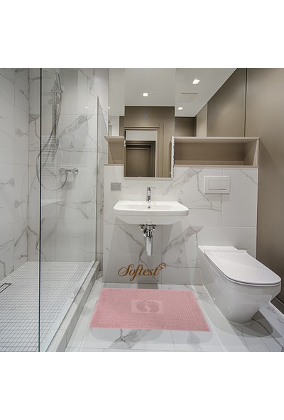 Softest Rengarenk 50 x 70 Cm Ayak Havlusu, Banyo Paspası