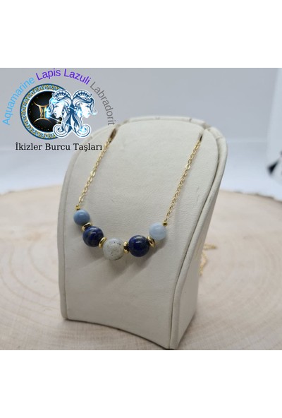 Artagate Ikizler Burcuna Özel Doğal Taşlardan Oluşan Kolye