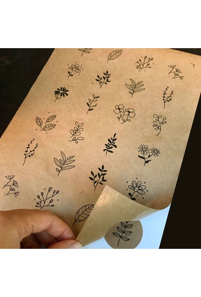 Dekorden Kraft Sticker, 4x4 Cm. 48 Adet