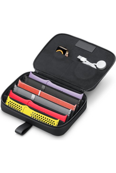 oCepte Apple Watch ve Akıllı Saat Kordon Deri Seyahat Taşıma Çantası