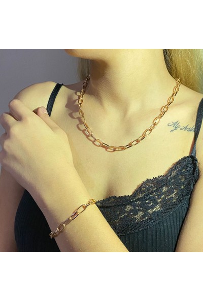Cheers Accessories Gold Kolye&bileklik Takı Seti